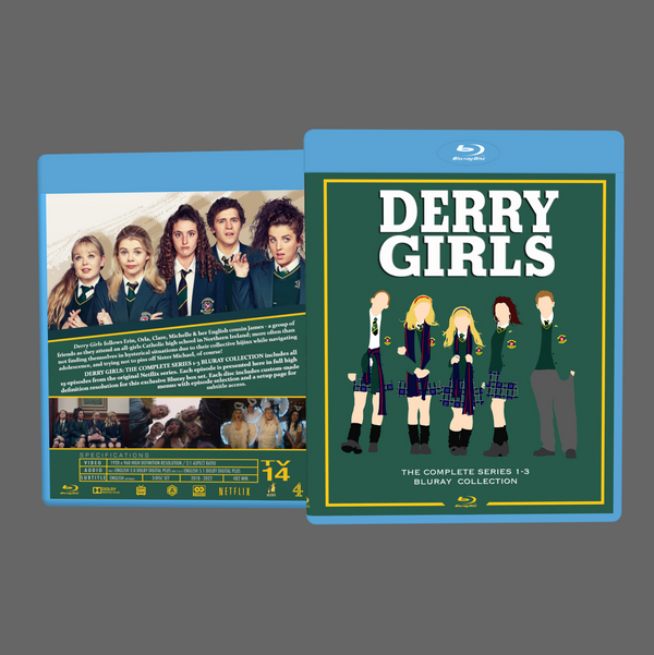 Derry Girls: The Complete Series Bluray (3-Disc Set) | All 3 Seasons – Wormboy Exclusives